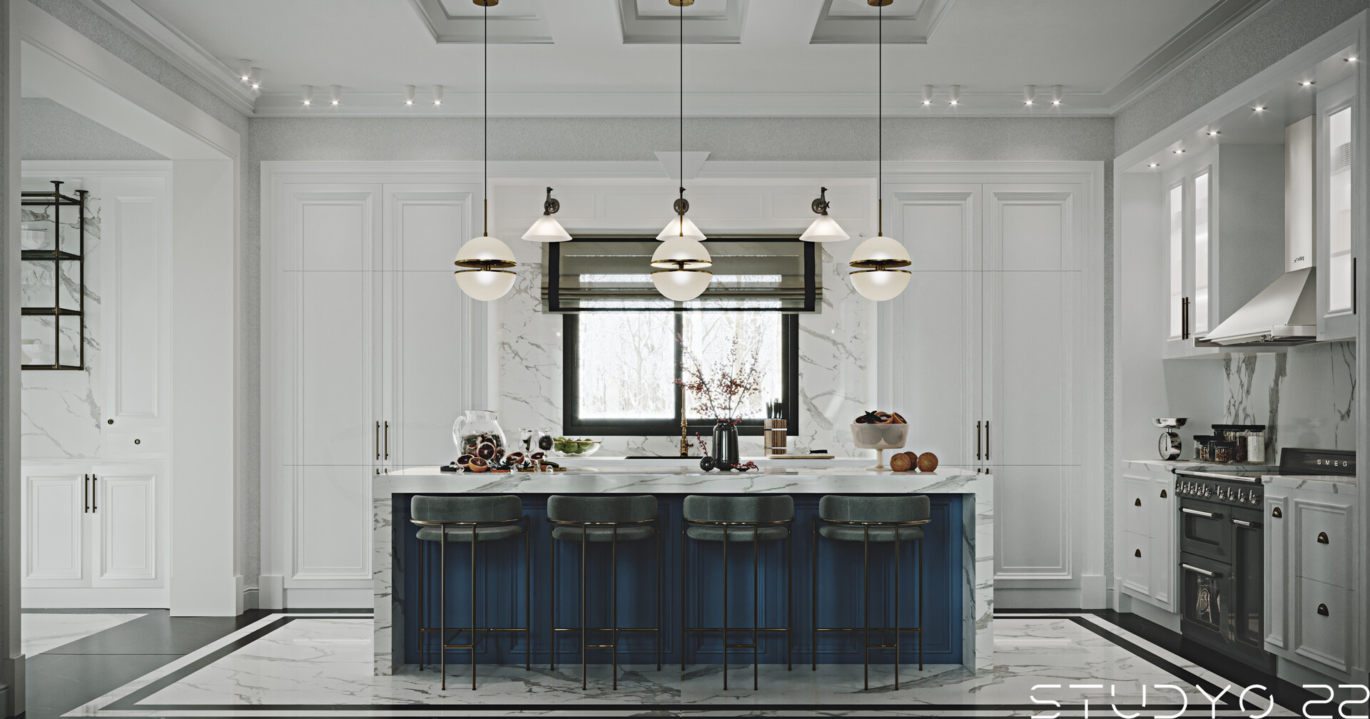 ArtStation - Neo Classic Kitchen Design