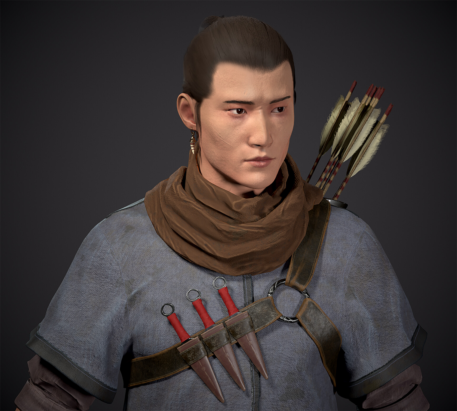 ArtStation - Left-handed asian archer