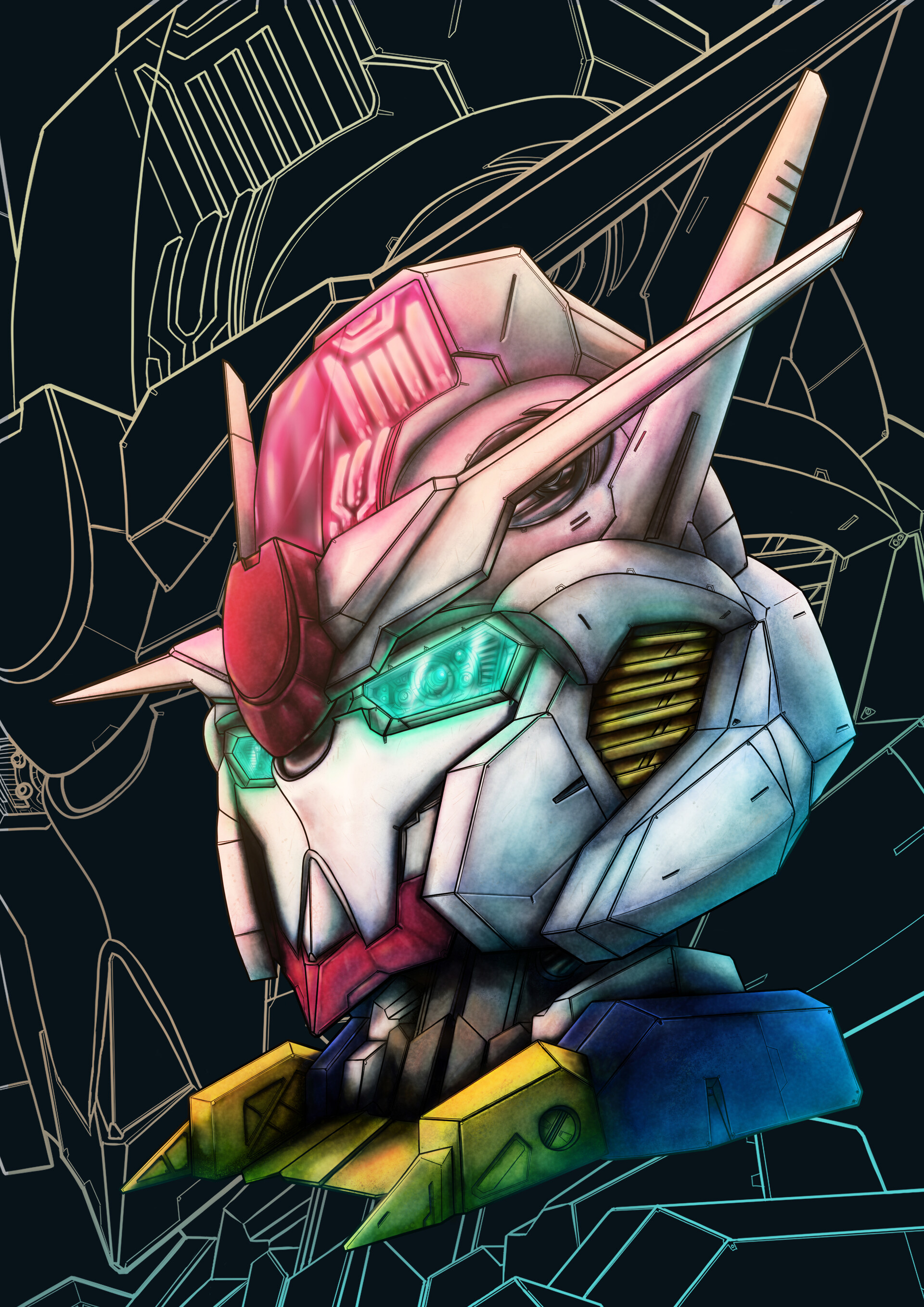 ArtStation - Mecha Head: Gundam Aerial