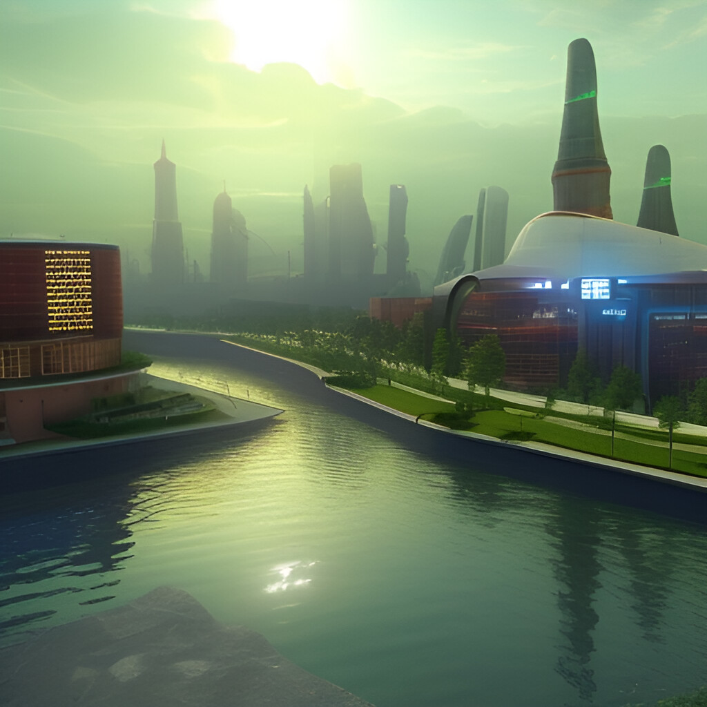 ArtStation - Futuristic city Moscow (Utopunk - Postcyberpunk + Solarpunk)