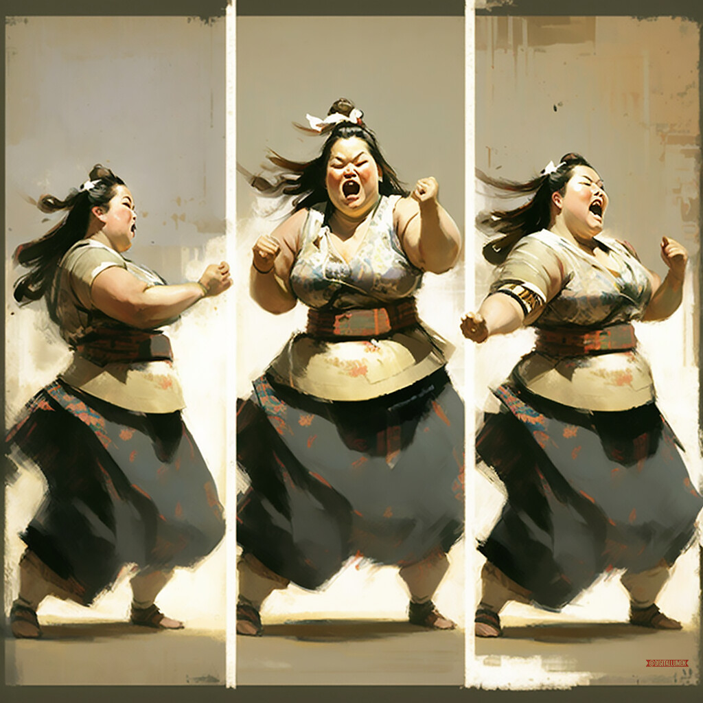 ArtStation - Stylized Female Samurai Dynamic Character Studies via ...