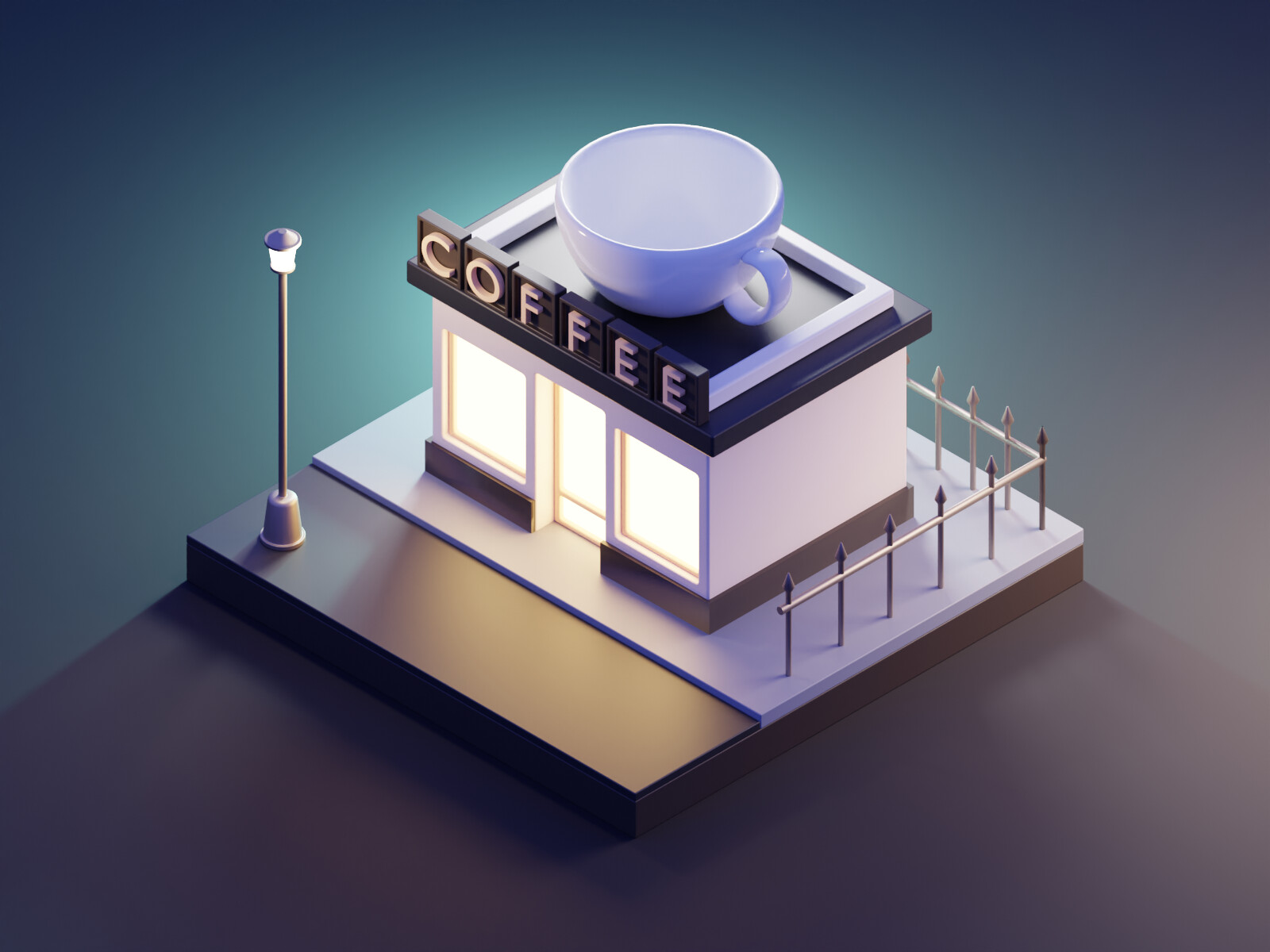 ArtStation - Stylized Coffeeshop
