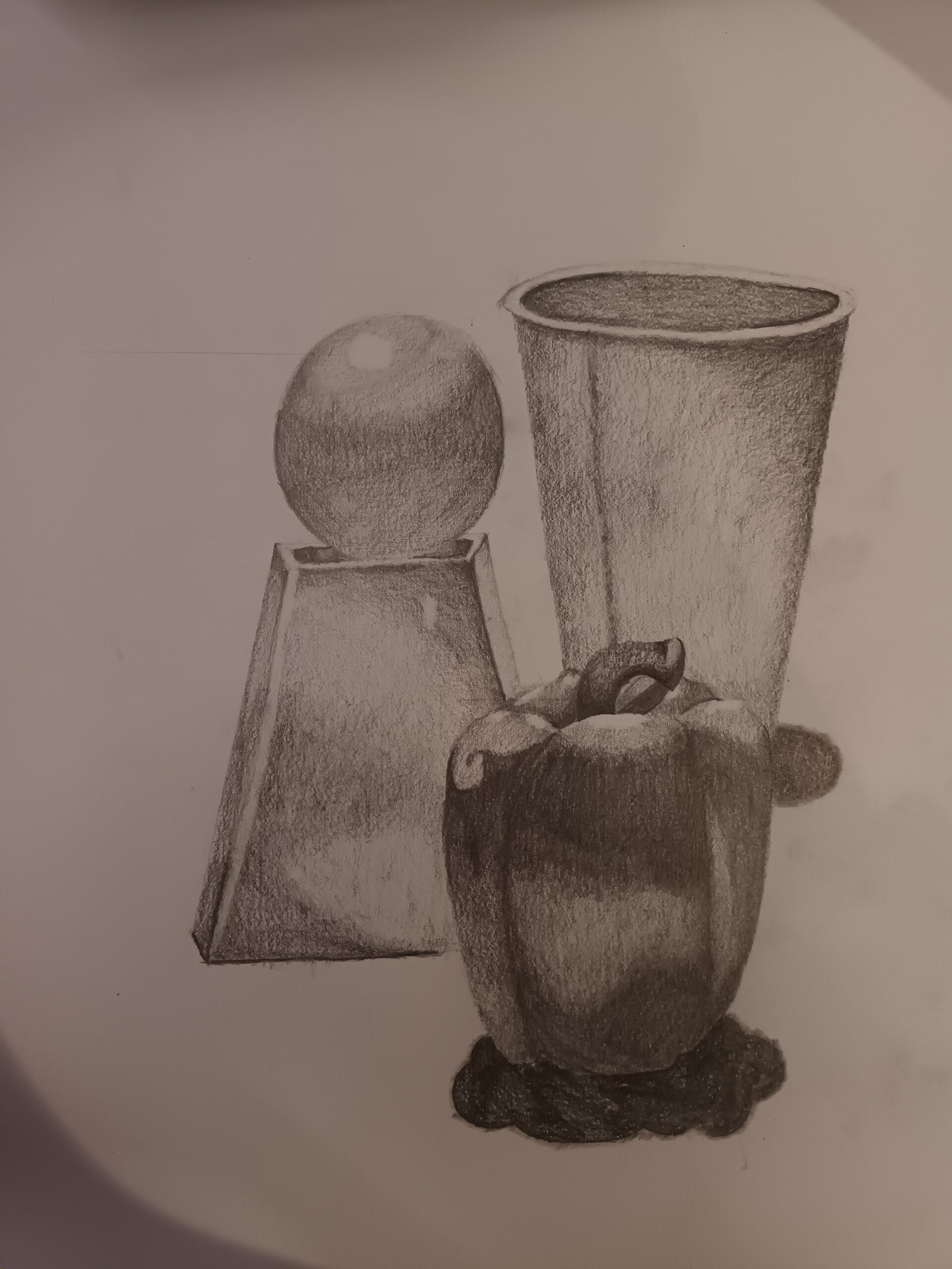 ArtStation - Still Life Drawing (Cubes, Pyramid, Cones)