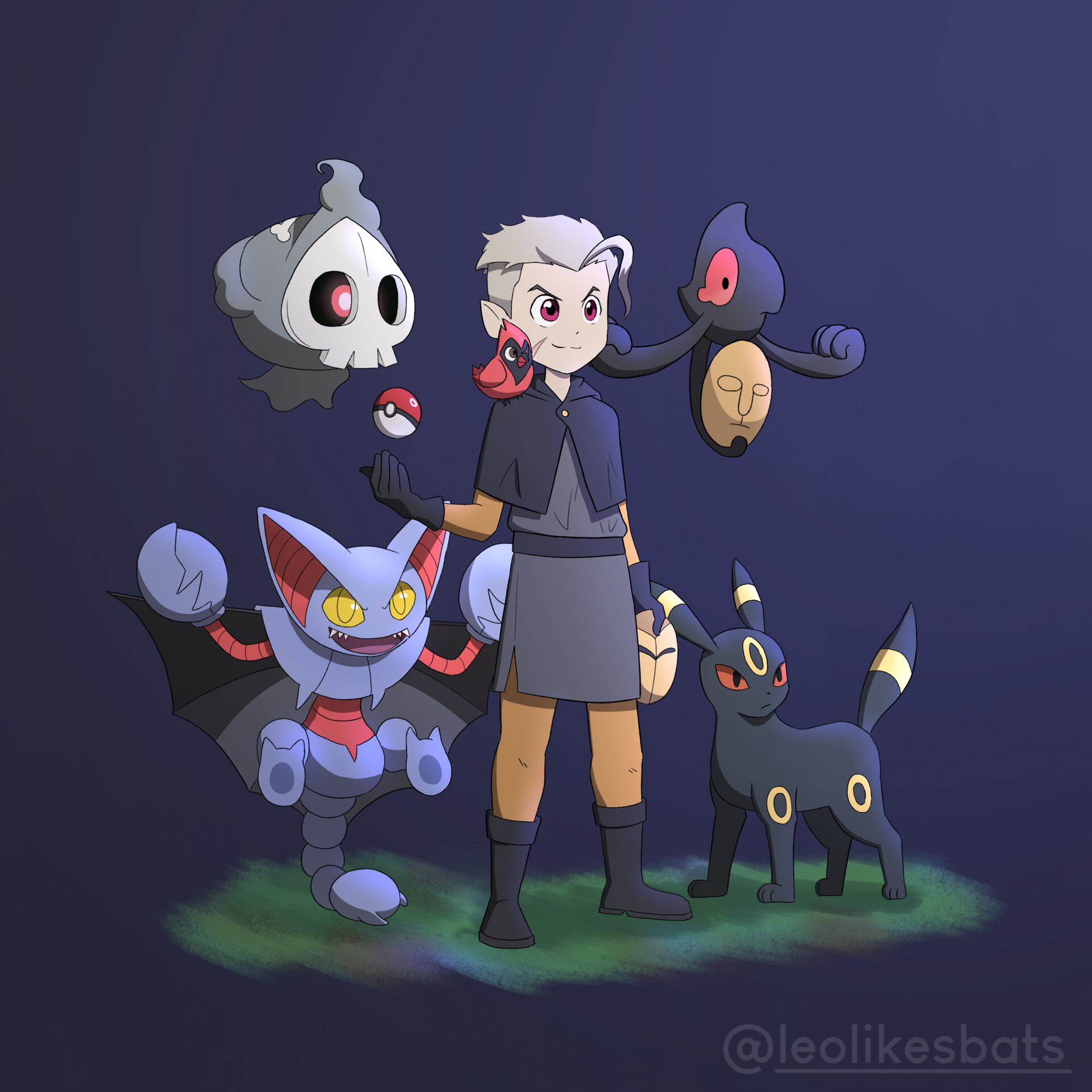 ArtStation - Hunter from the owl house as pokémon trainer