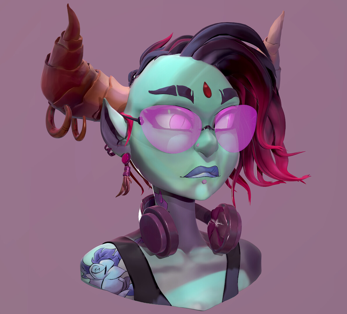 ArtStation - Horned Girl
