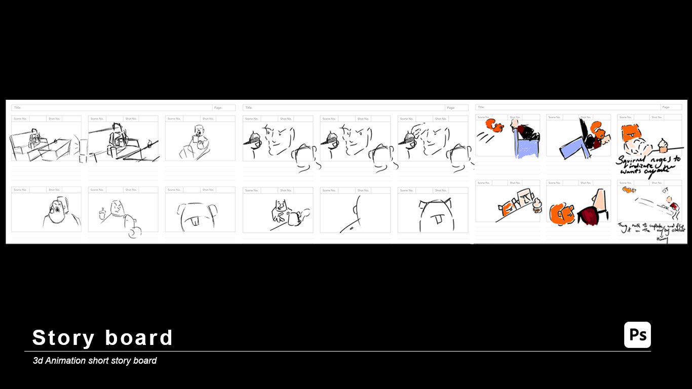 ArtStation - story board for 3d animated short