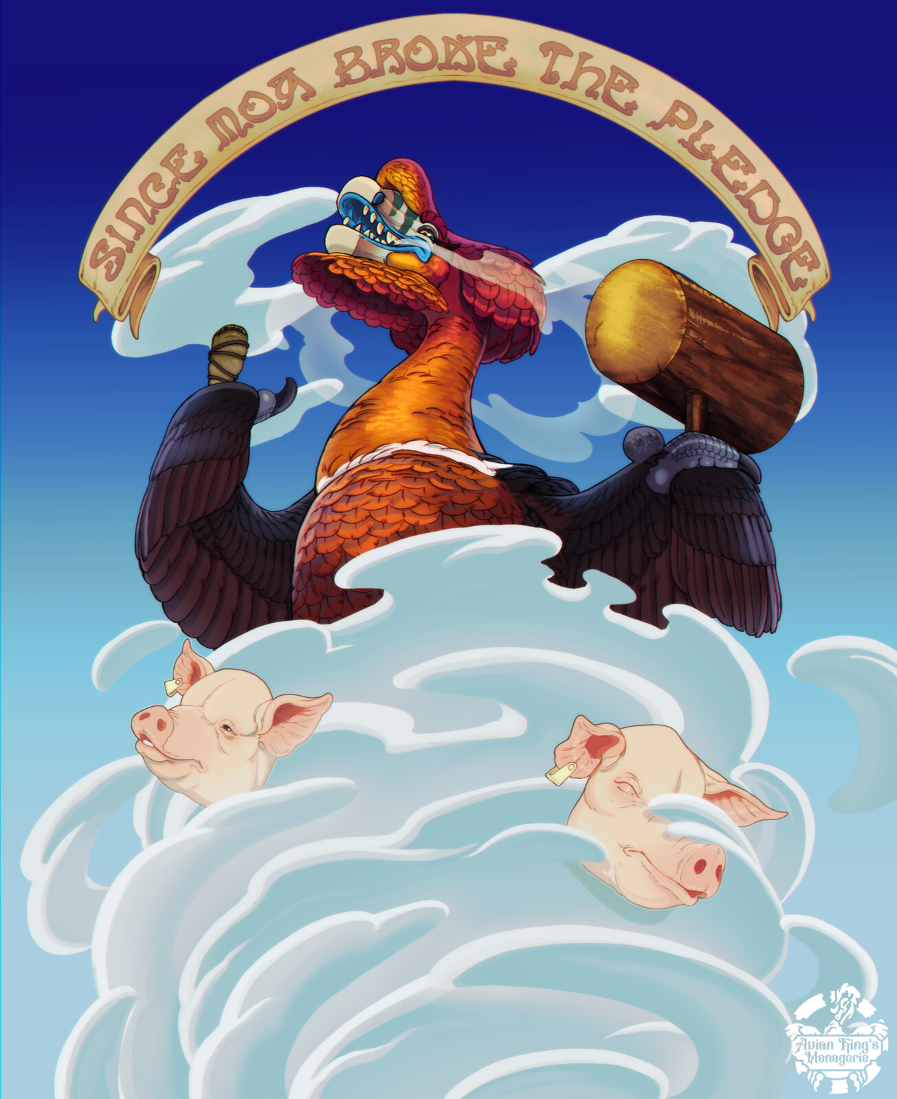 Avian-King (NO NFTS/AI) - The Different Tones of Moa