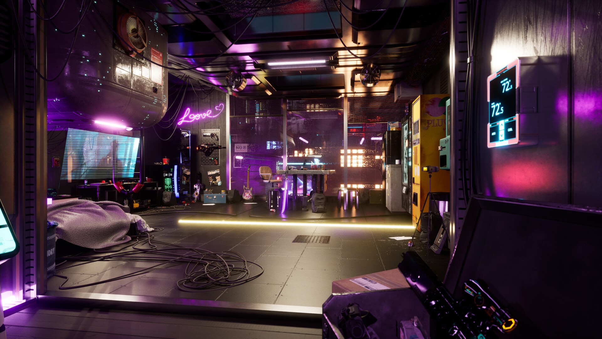 ArtStation - Cyberpunk apartment