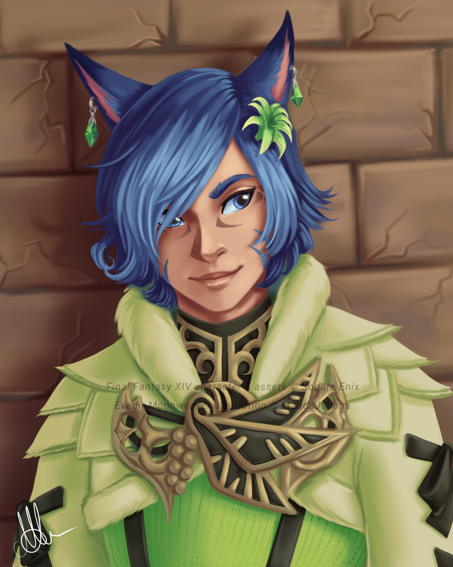 ArtStation - Evedir Moonweaver Portrait - FFXIV Digital Painting (Mar ...