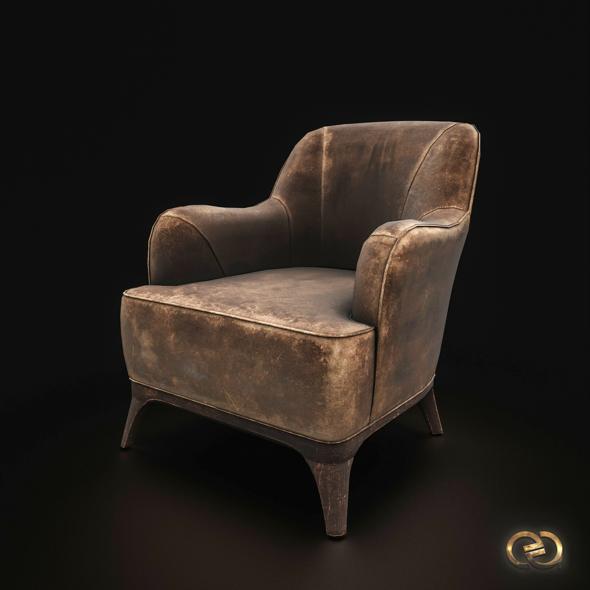 ArtStation - Weathered Leather Armchair