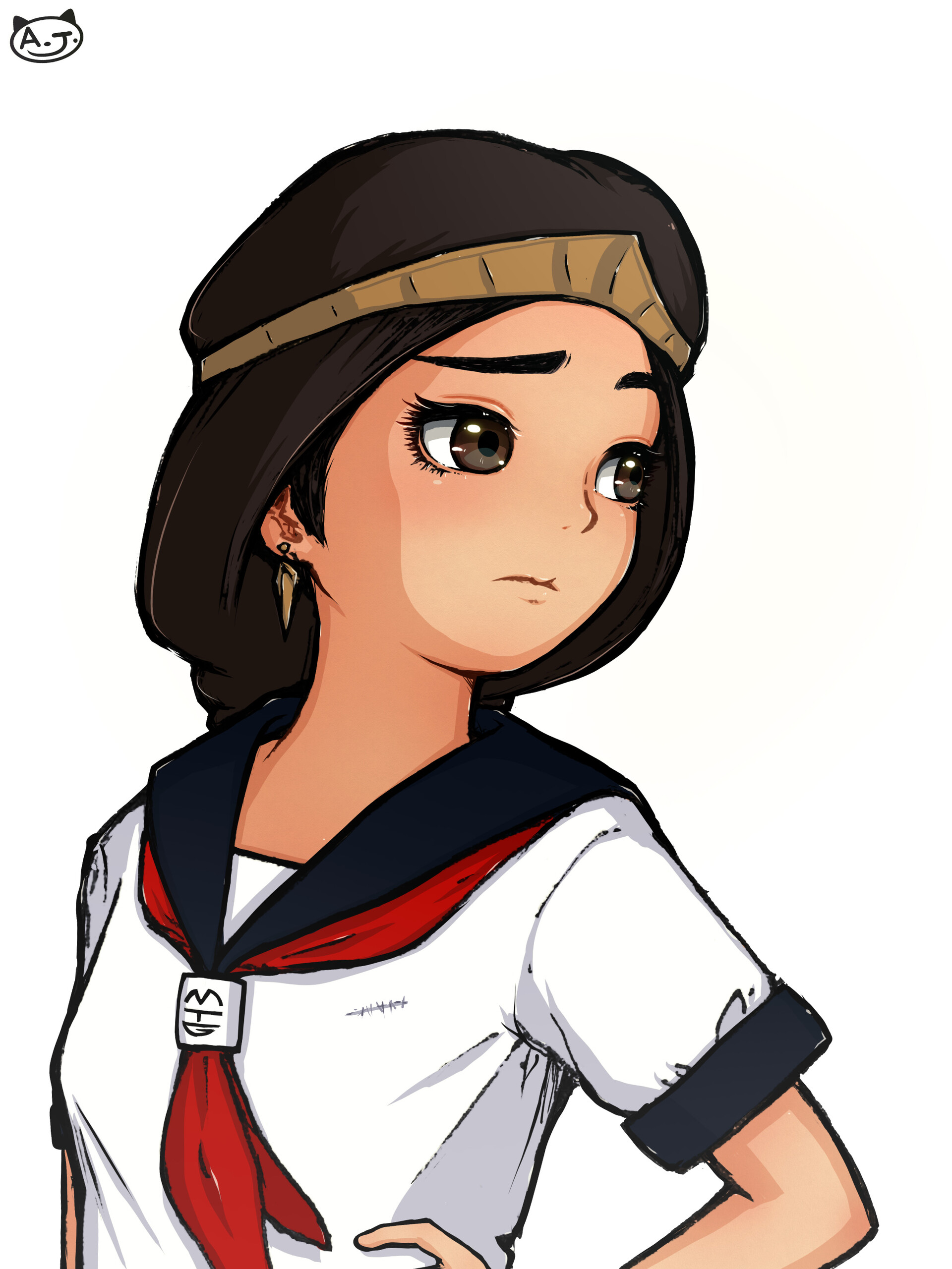 ArtStation - Planeswalker + Sailor fuku #001 Elspeth