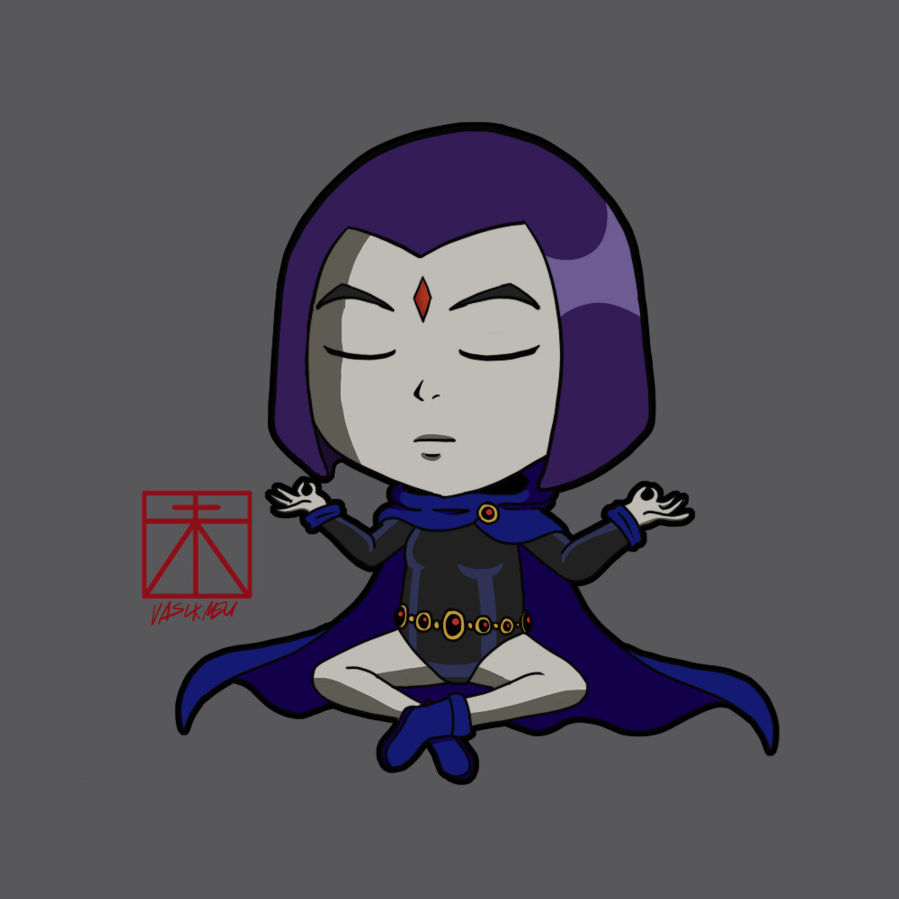 how to draw raven chibi