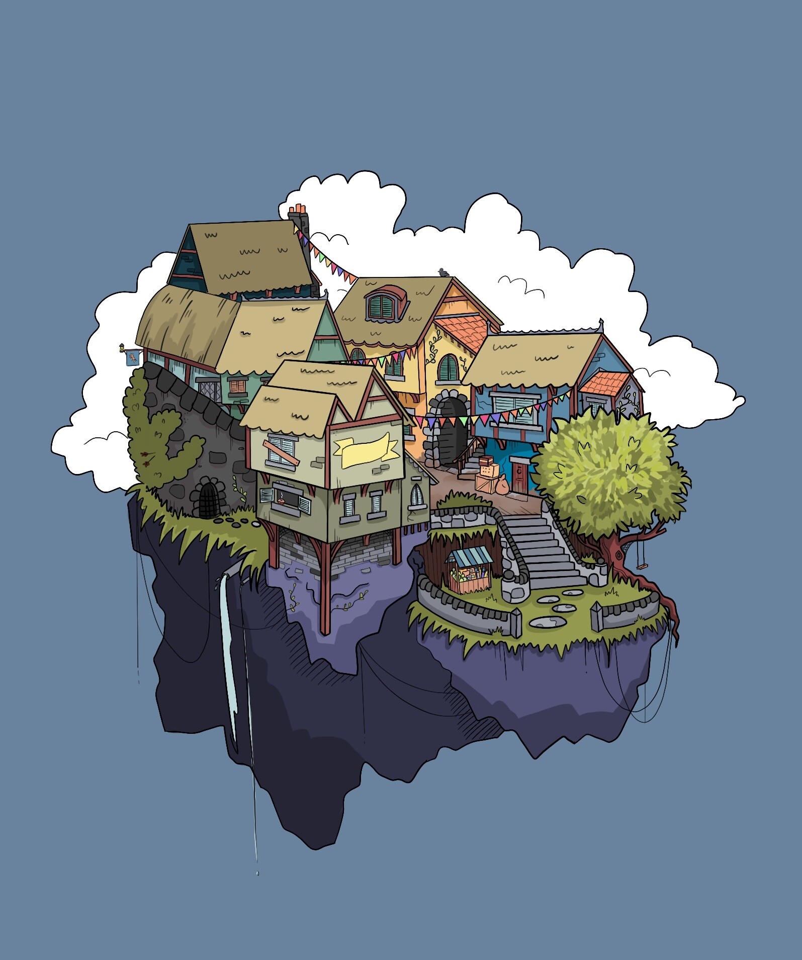 ArtStation - Floating Village