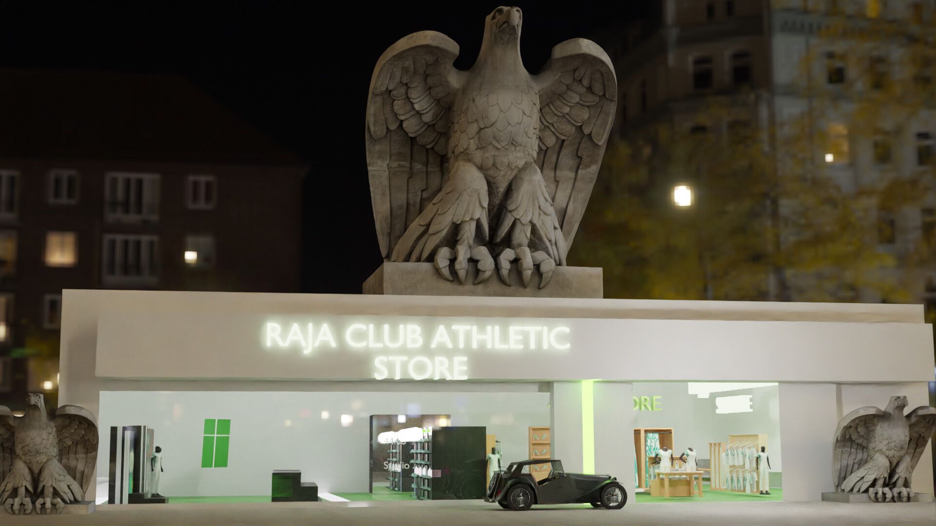 ArtStation - التصميم الخاص بمتجر ملابس فريق الرجاء الرياصي العالمي D-3D ...