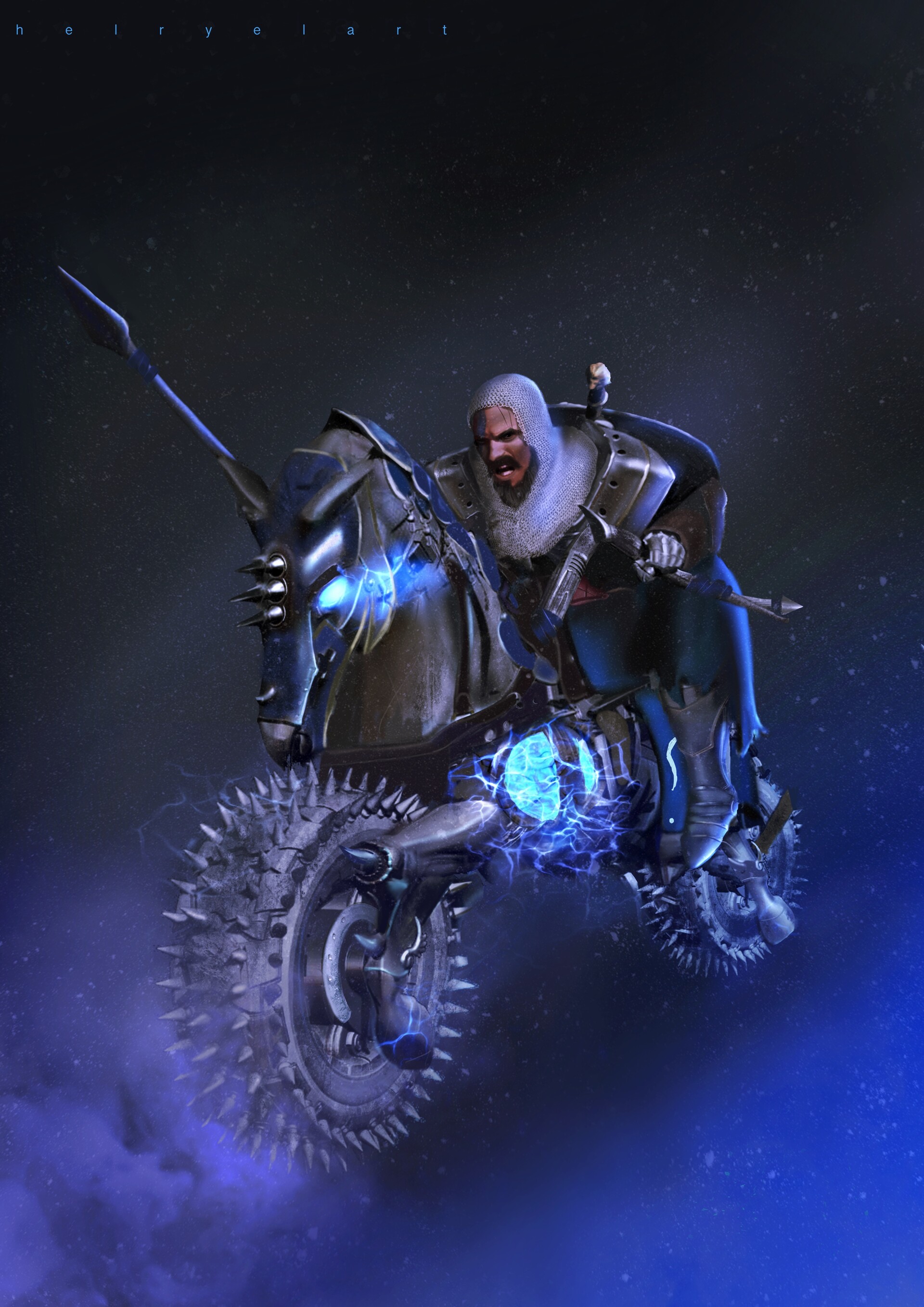 ArtStation - Knight and Motorcycle