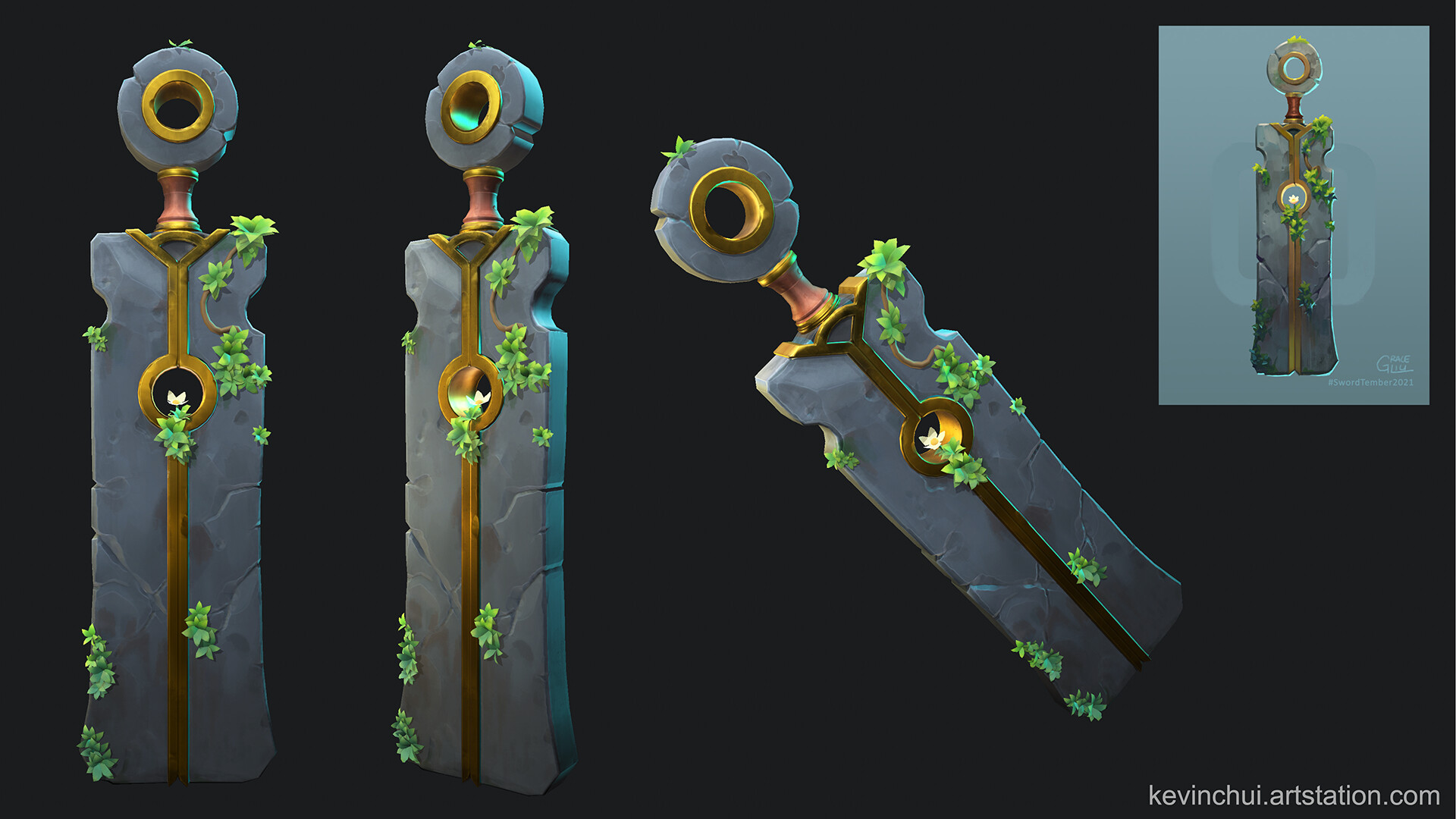 ArtStation - Stylized Stone Sword