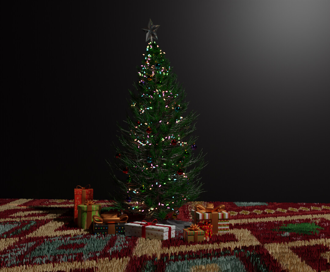 ArtStation - Christmas Tree In Blender
