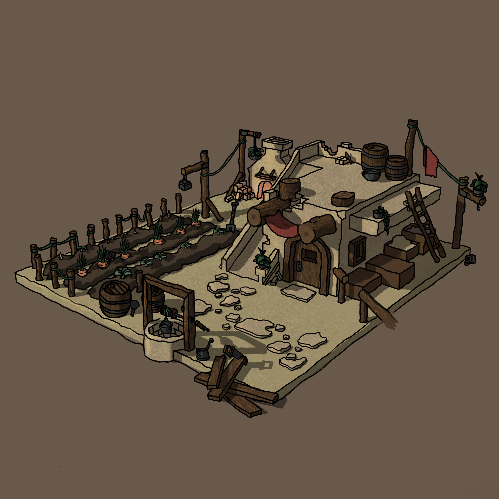 ArtStation - Desert house