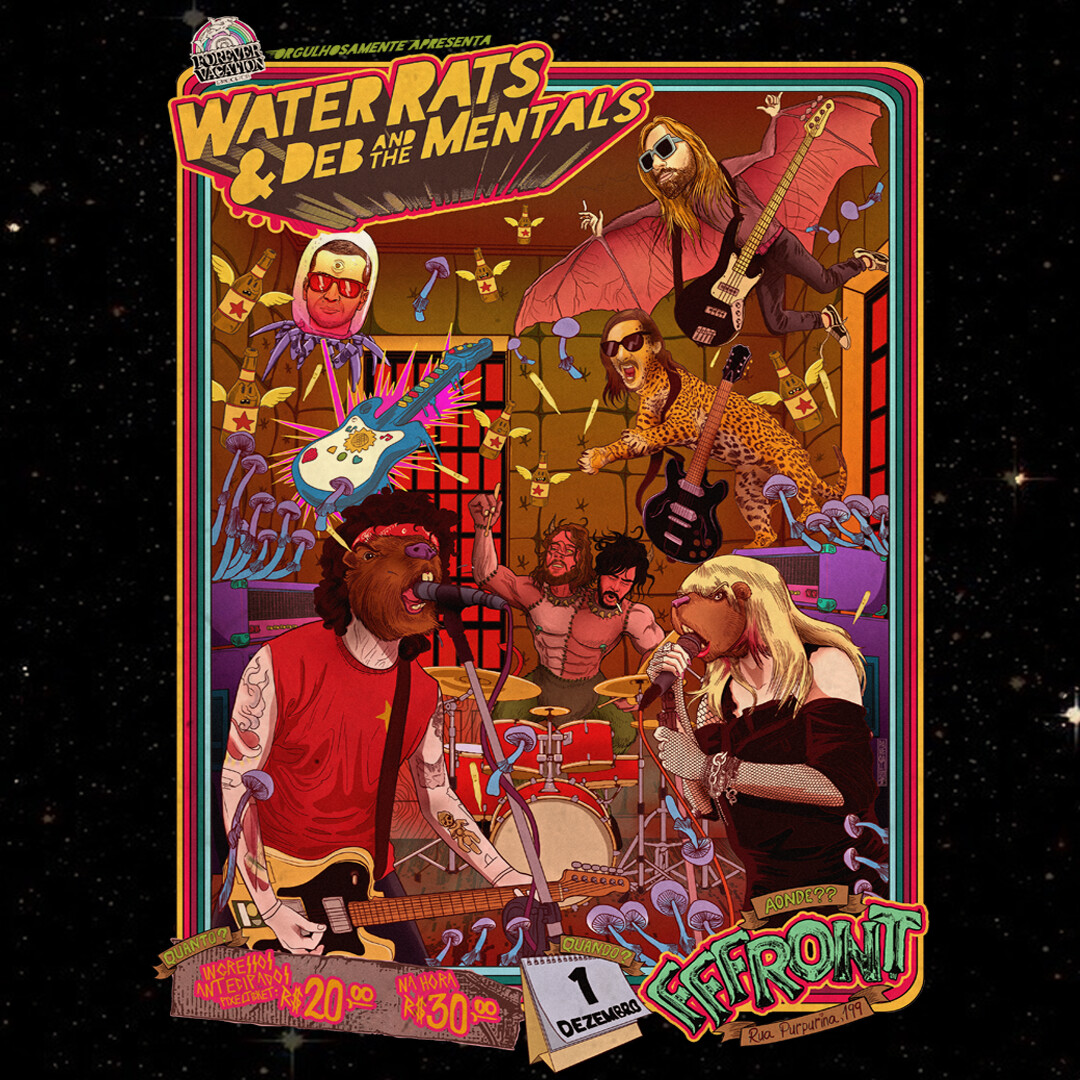 ArtStation - CONCERT POSTER - Water Rats & Deb and The Mentals