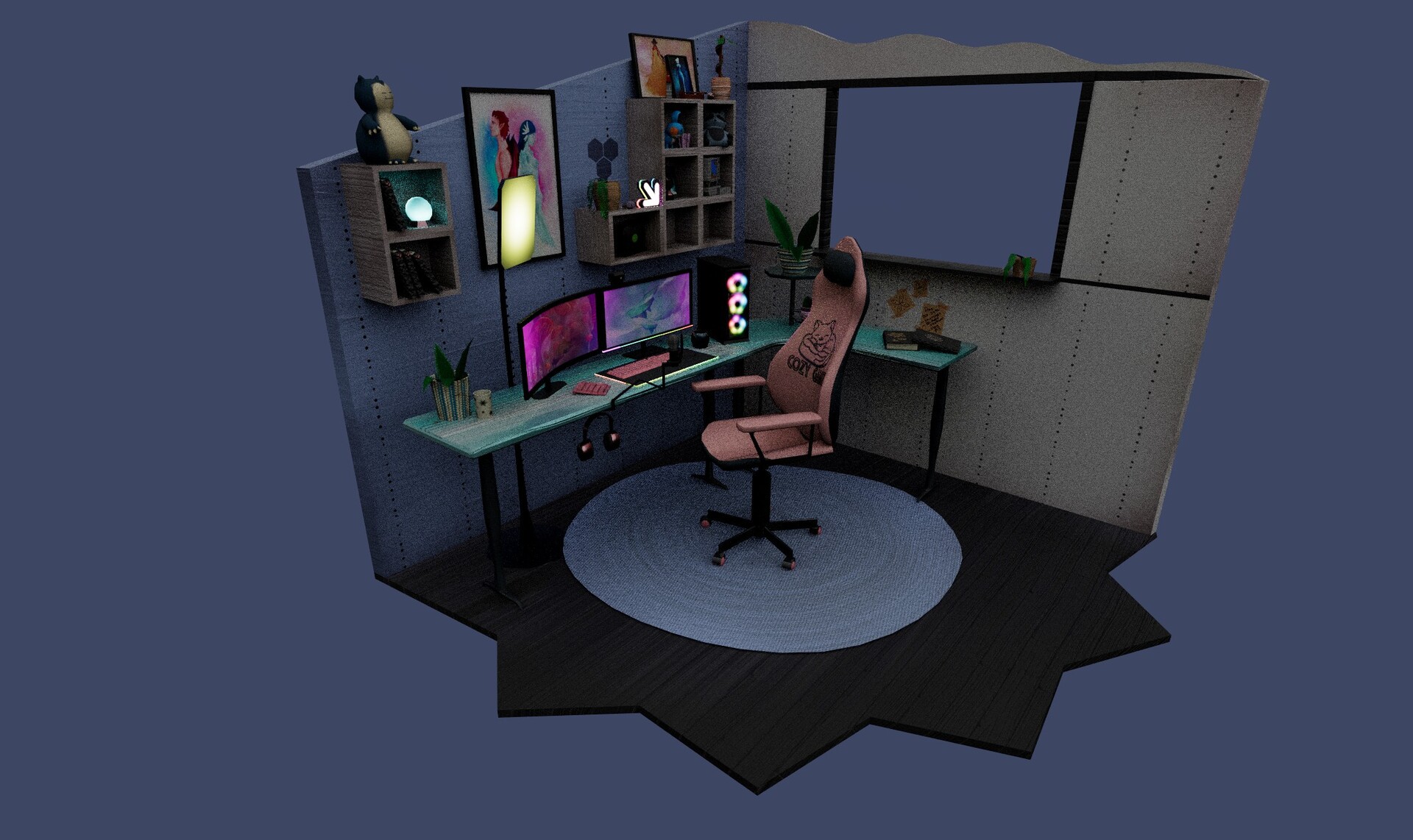 ArtStation - Gamer Setup Scene