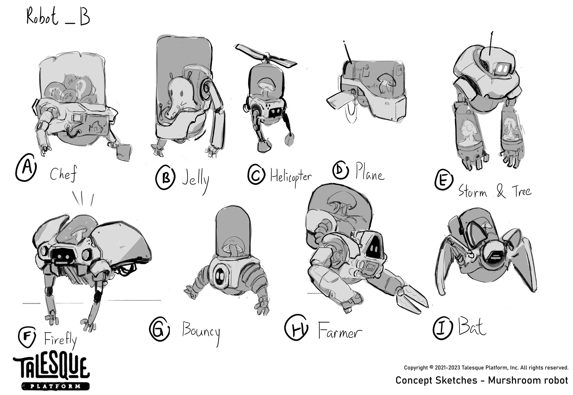 Lam Long Him - Talesque Platform - mushroom robot