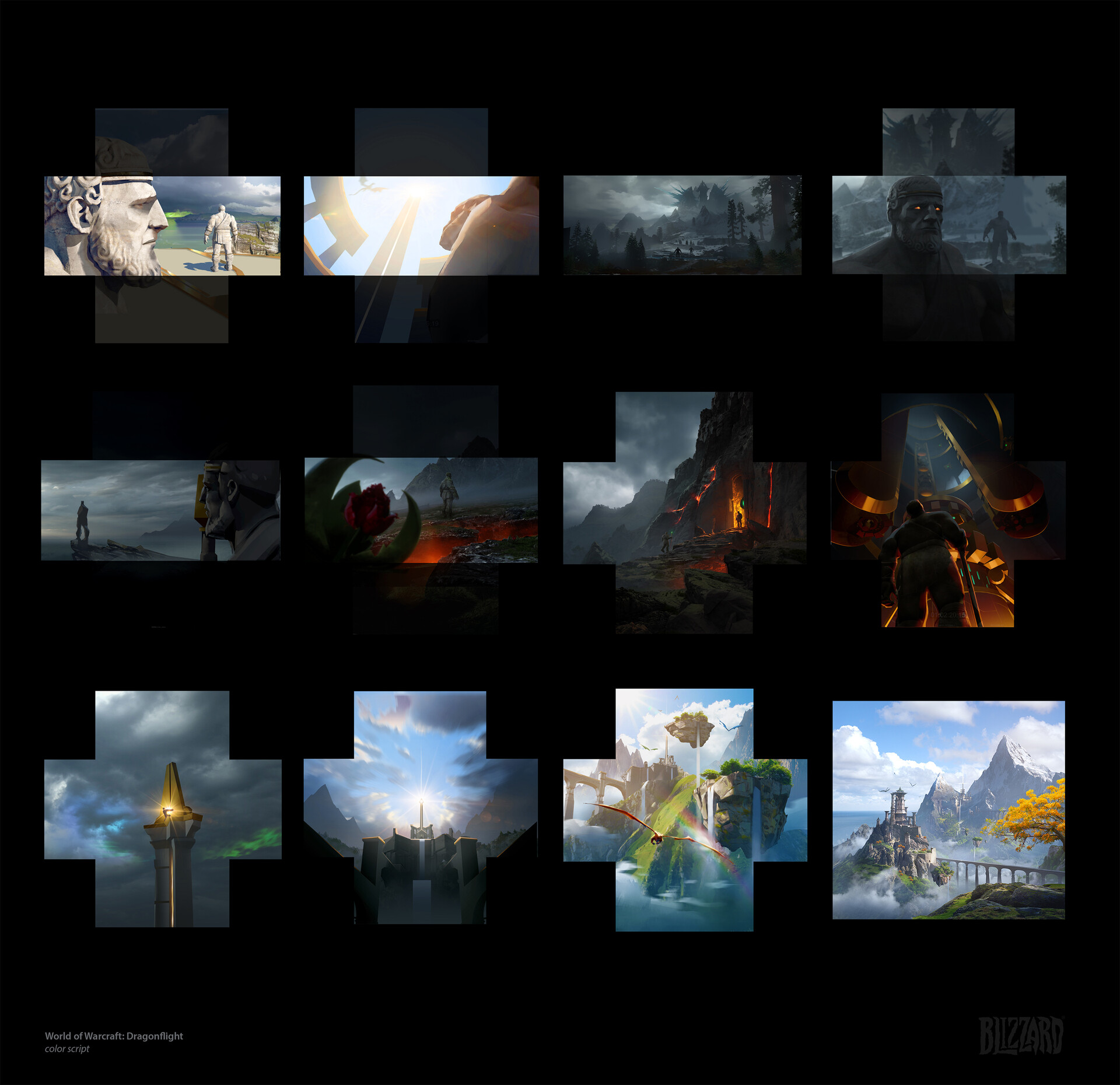 ArtStation - "World of Warcraft: Dragonflight" cinematic color script
