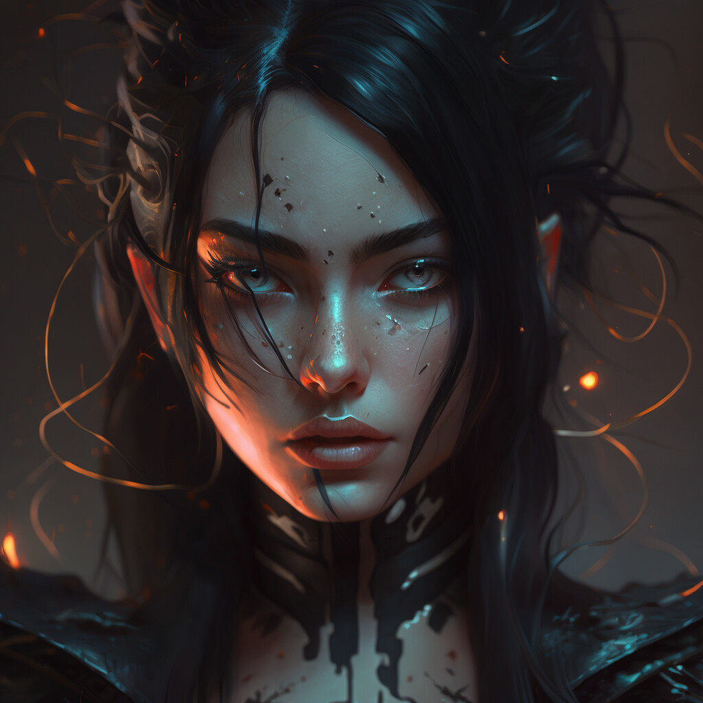 ArtStation - Dark Beauty: A Gothic Portrait 4