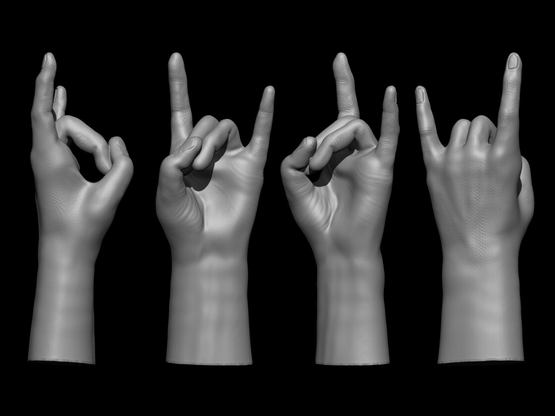 ArtStation - Dynamic Hand Pose - ZBrush Sculpt