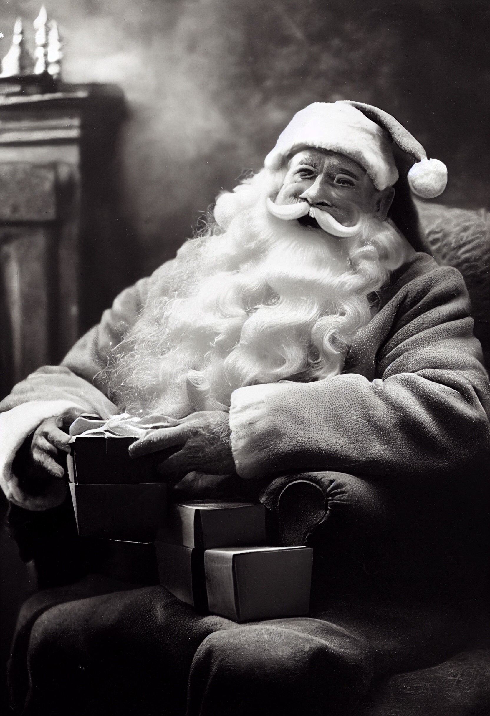 ArtStation - Santa reminiscing about a past Christmas adventure, a long ...