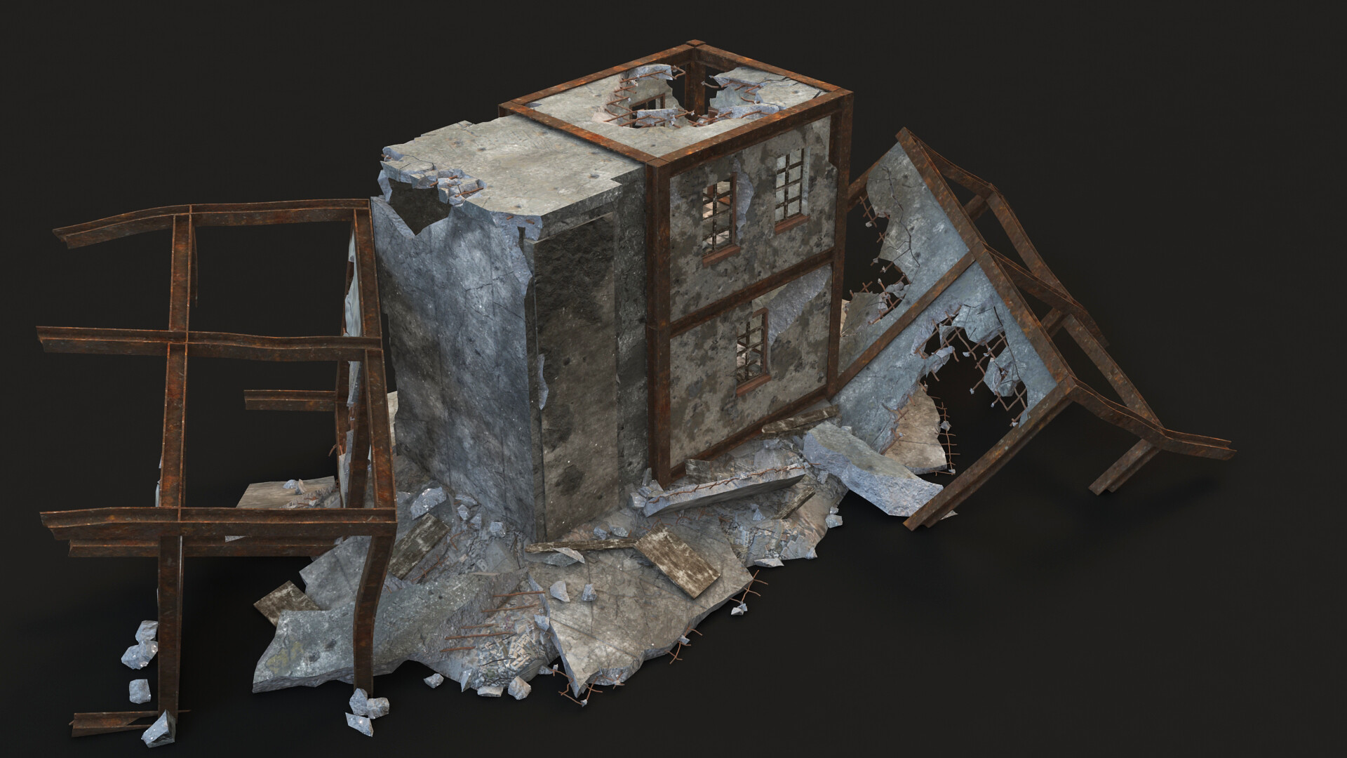 ArtStation - destroyed building