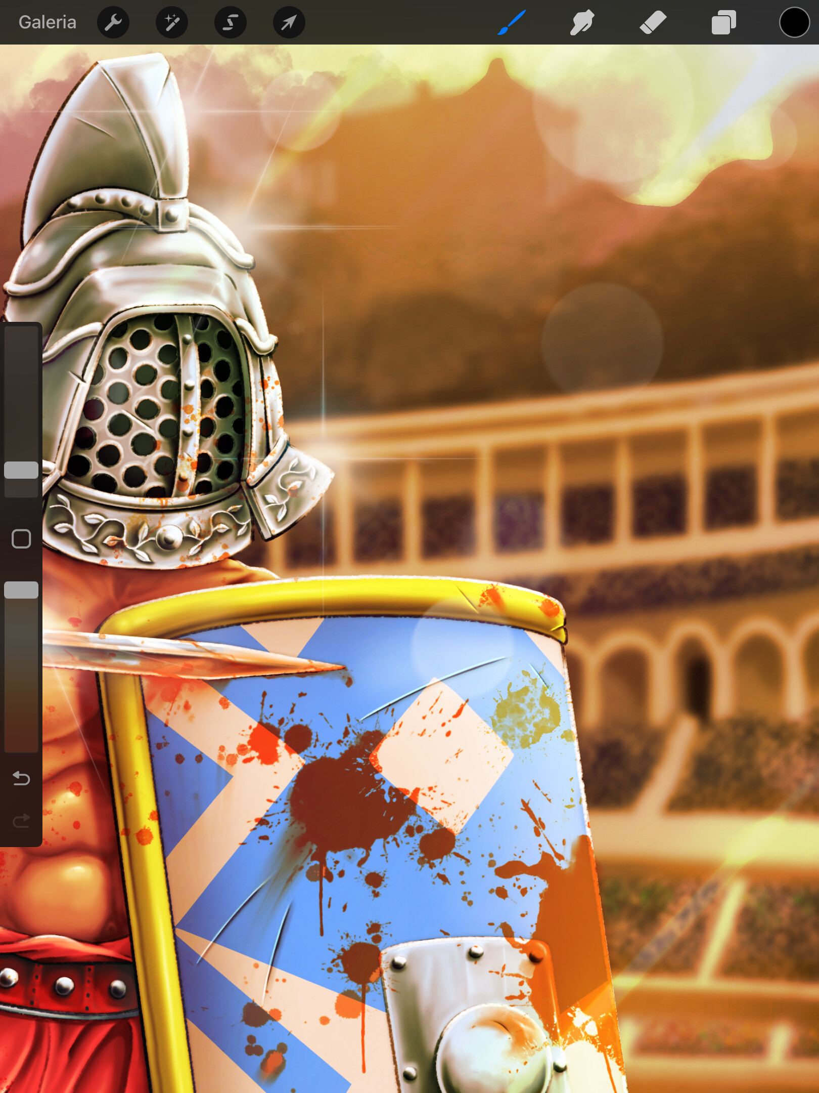 murmillo gladiator drawing