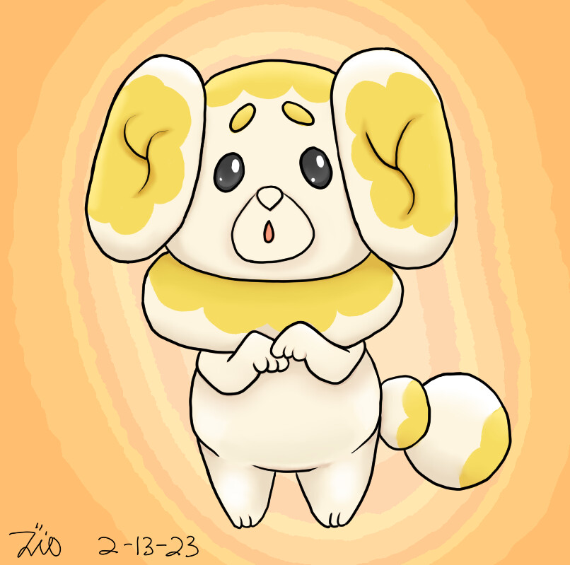 ArtStation - Fidough - Pokemon