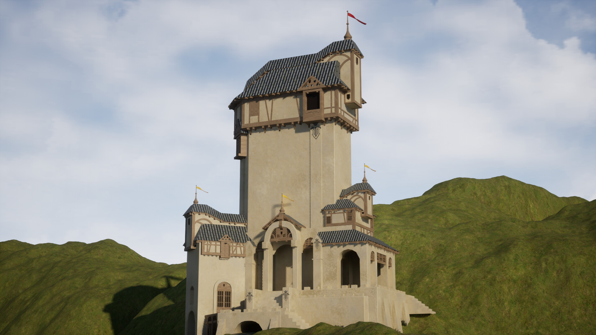 Brennan Jeppson - Castle Environment (Hung Test) 3D Model Render