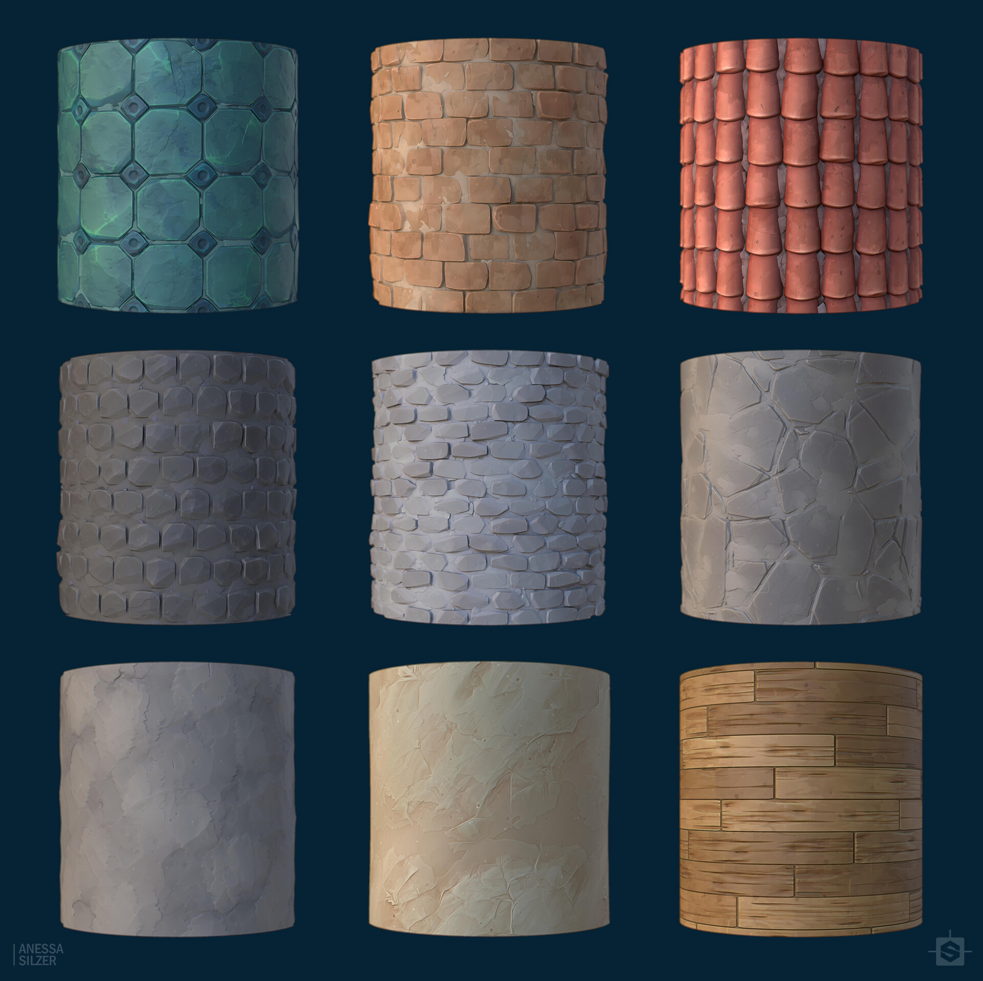 ArtStation - Stylized Old Town Textures