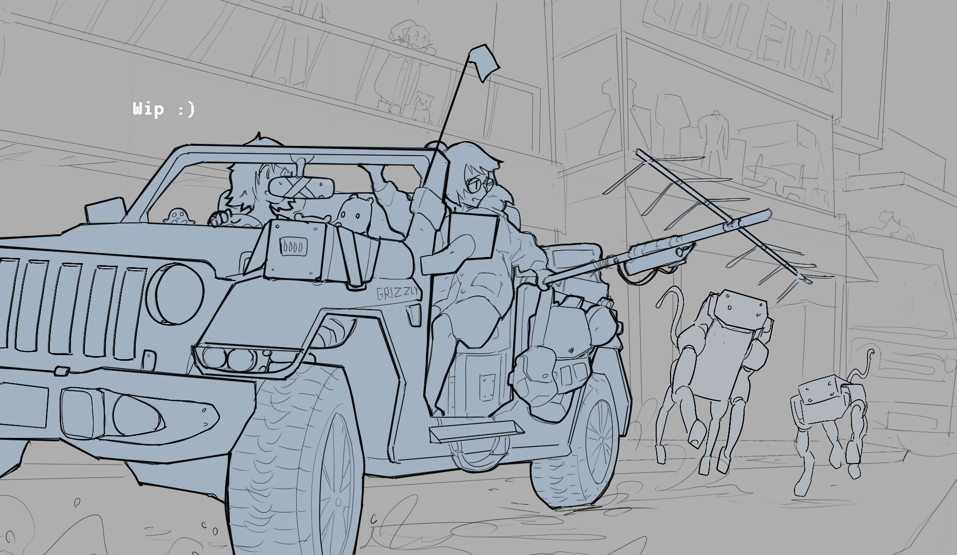 ArtStation - Follow The Signal - Sketch