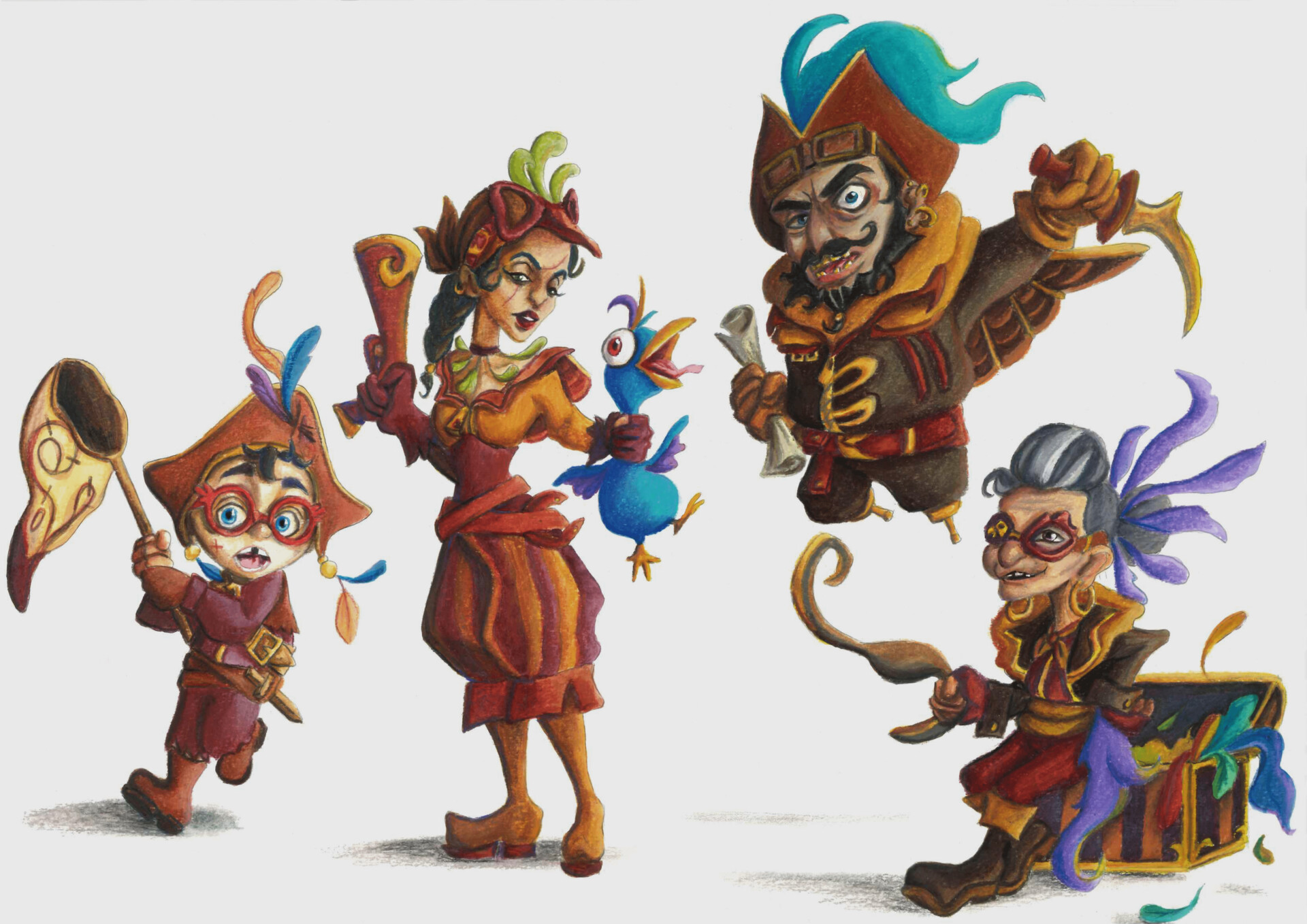 ArtStation - Pirate family - Illustration