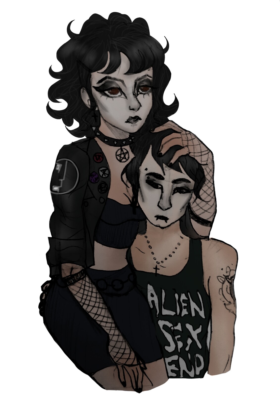 Sofia Dias - trad goth couple