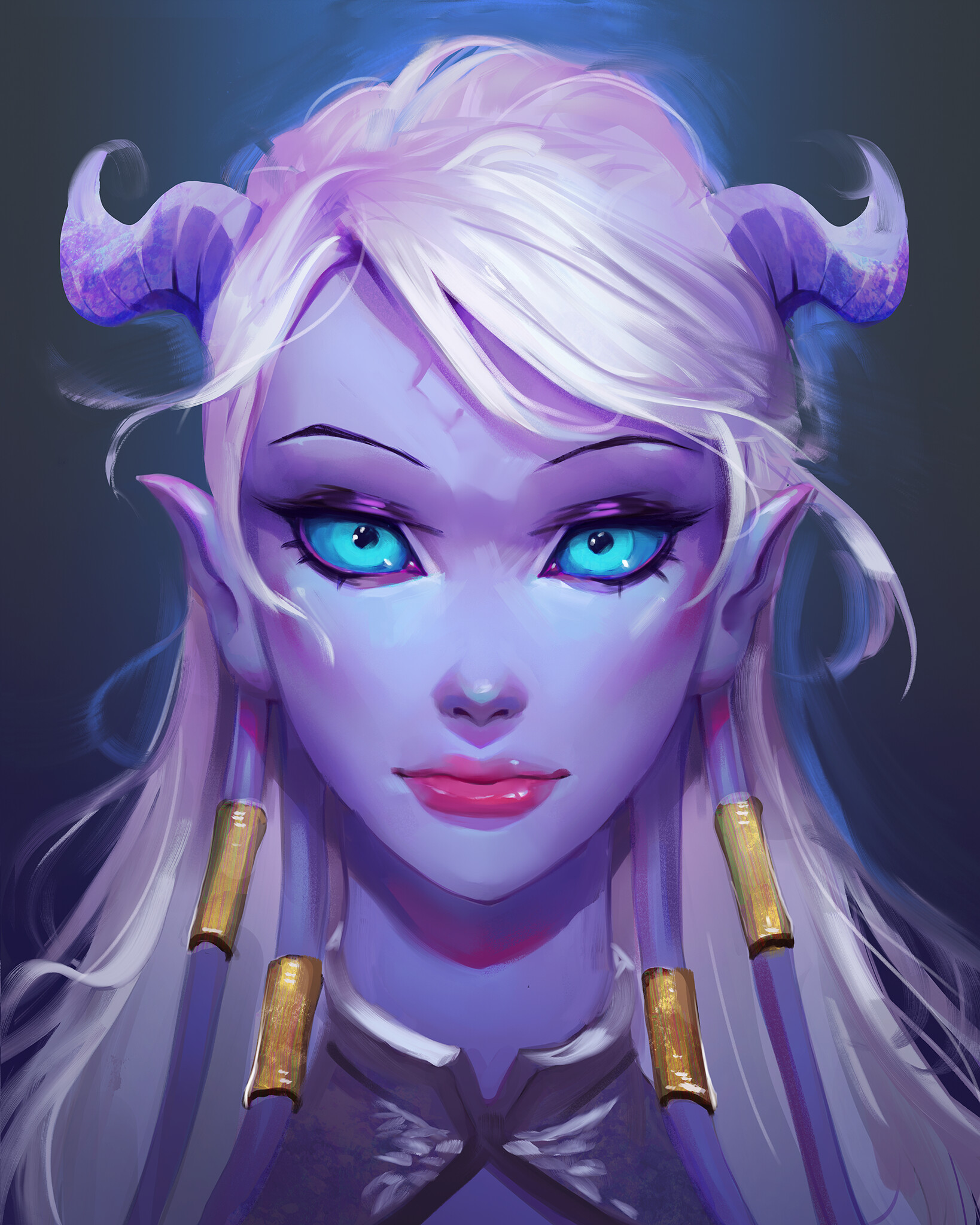 ArtStation - Cute Draenei Portrait