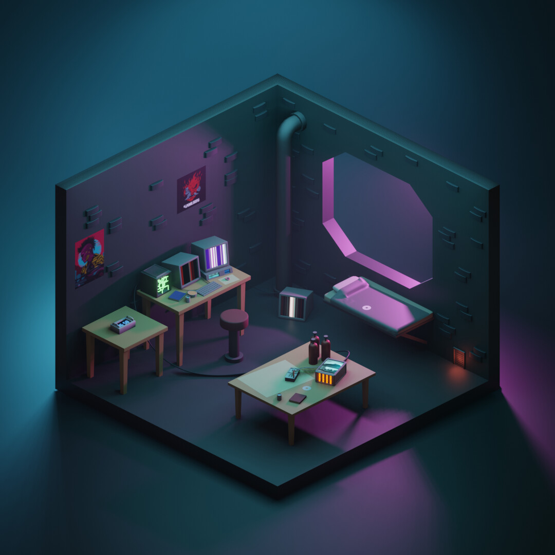 ArtStation - Retro room