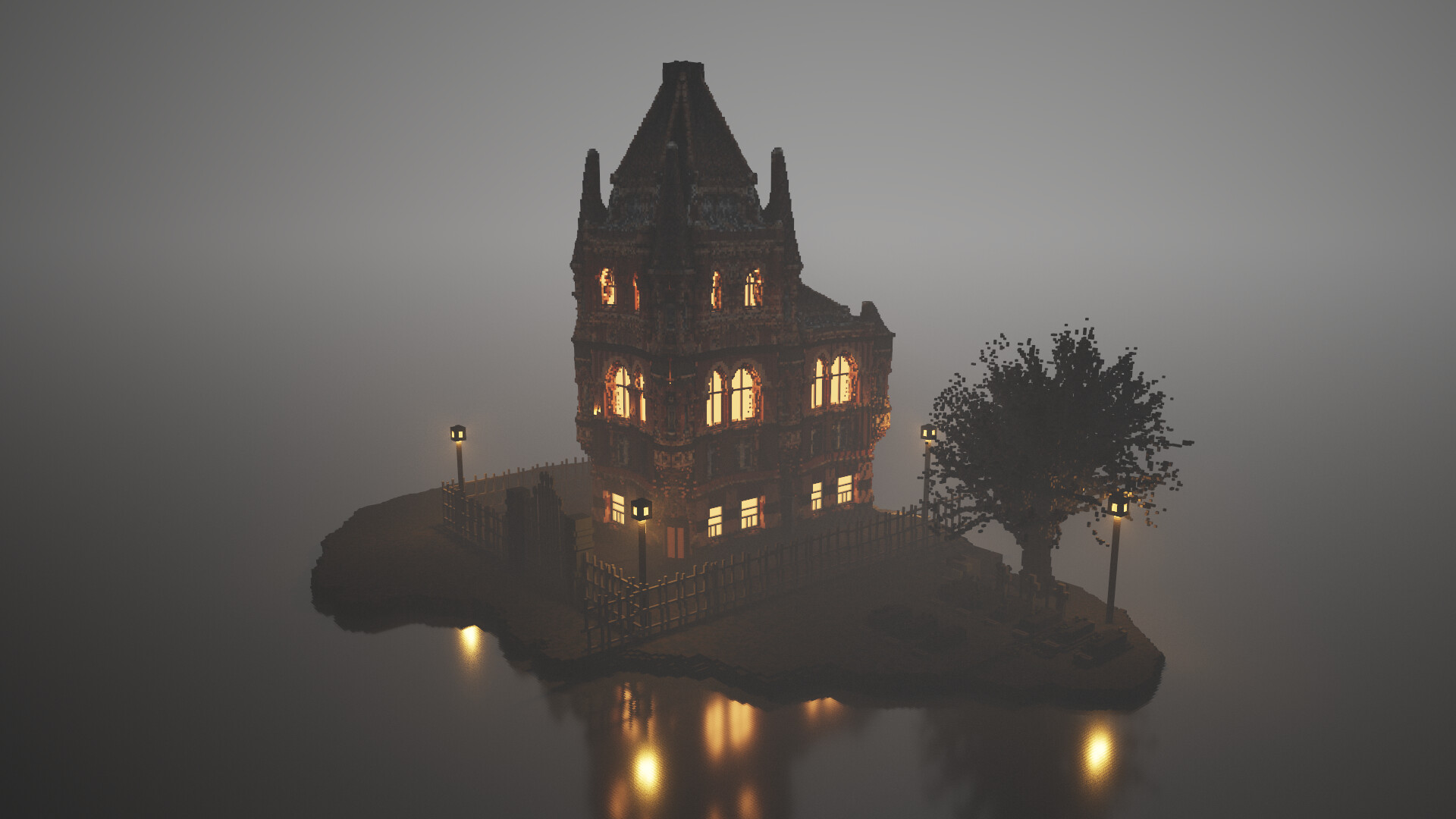 ArtStation - Voxel Haunted Building