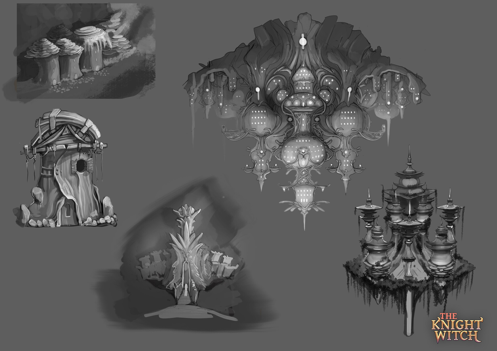 MAR HERNANDEZ ART - The Knight Witch Environment Art: Ice and castle