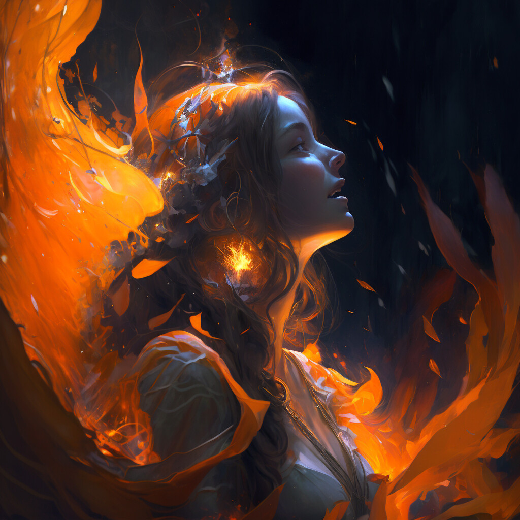 ArtStation - Melodic Flames: A Digital Painting of Passion and Love 5