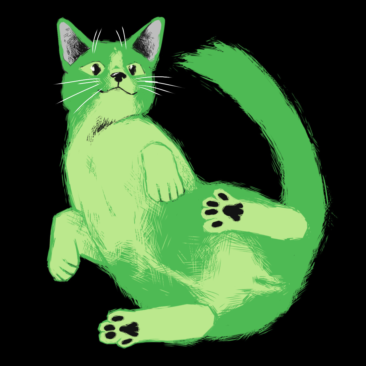 ArtStation - Green Cat