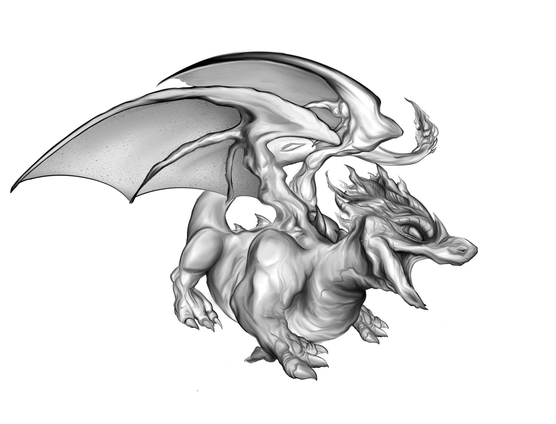 ArtStation - Dragon design for Senior Project