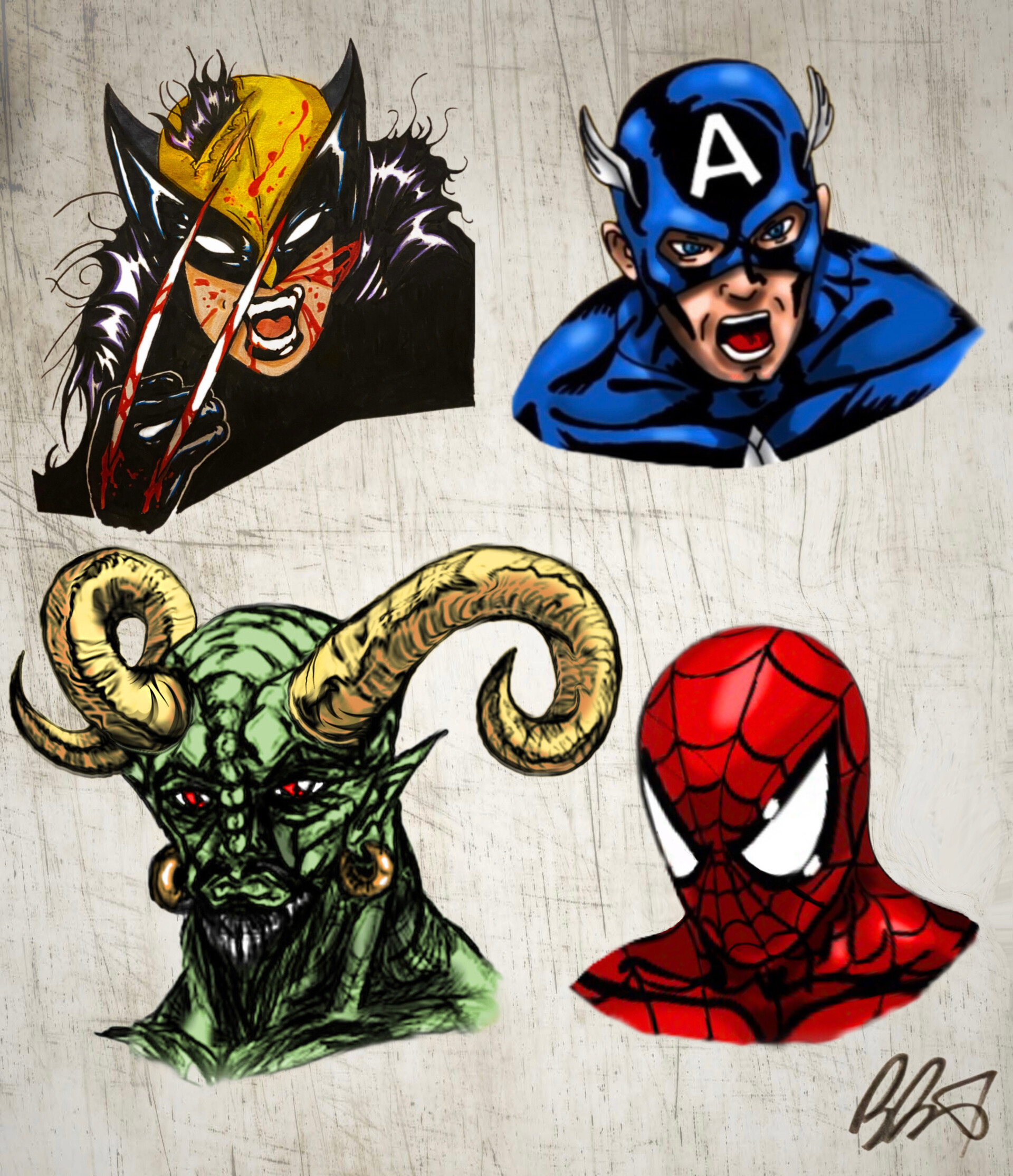 ArtStation - Super hero headshots