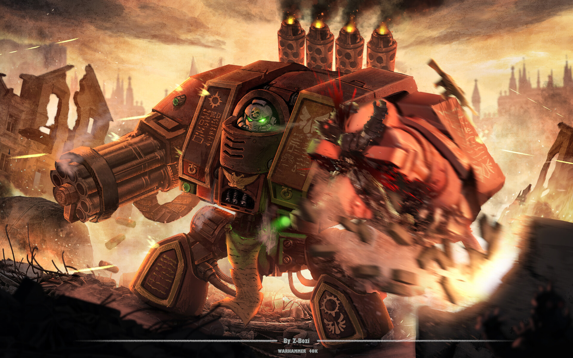 ArtStation - 【战锤40K】神圣无畏者机甲Holy Fearless Machine Armor