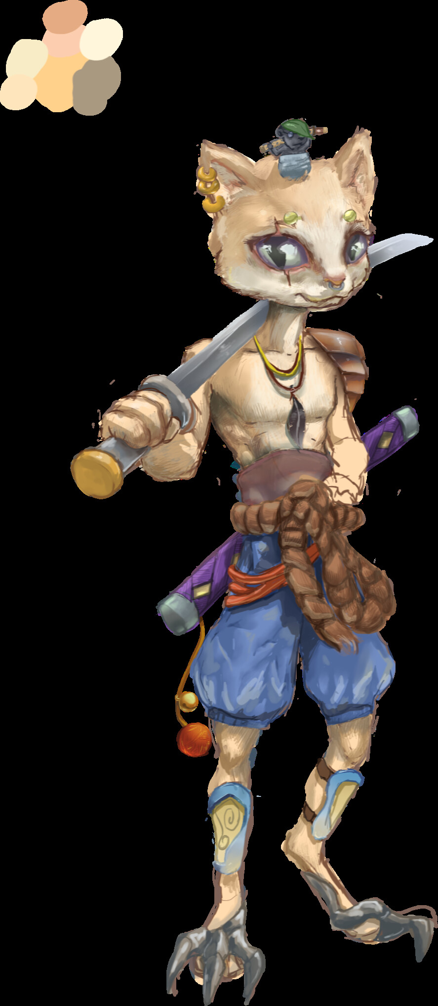 ArtStation - cat swordman