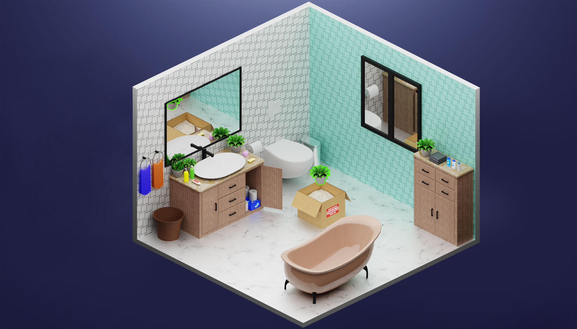 ArtStation - Isometric Rooms