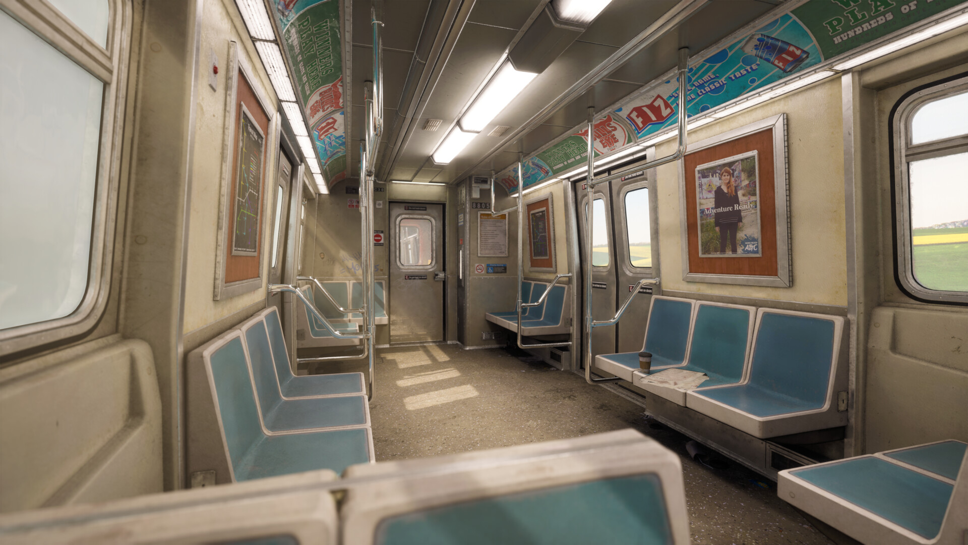 ArtStation - Train Car Interior Lighting