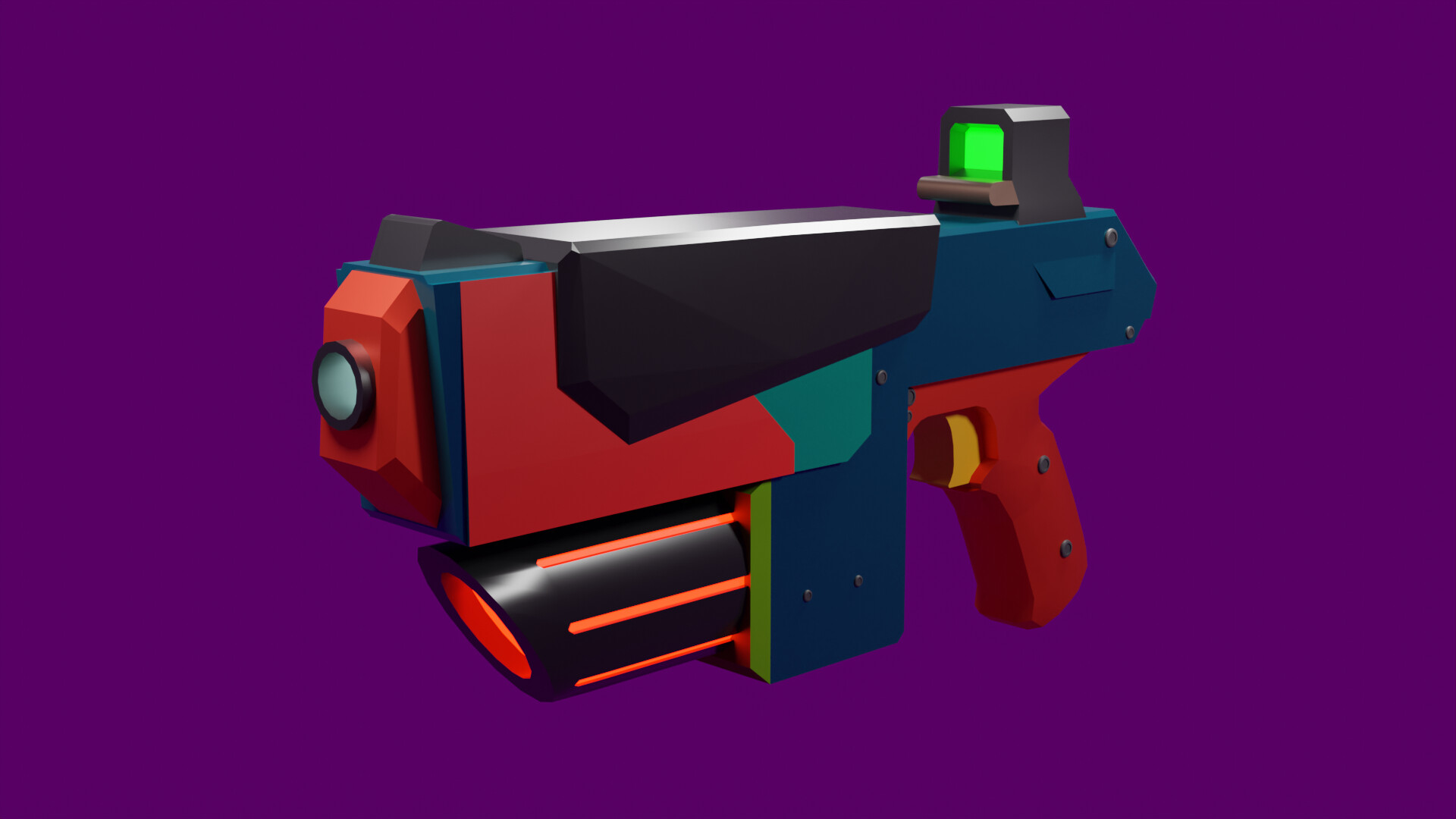 ArtStation - low poly gun